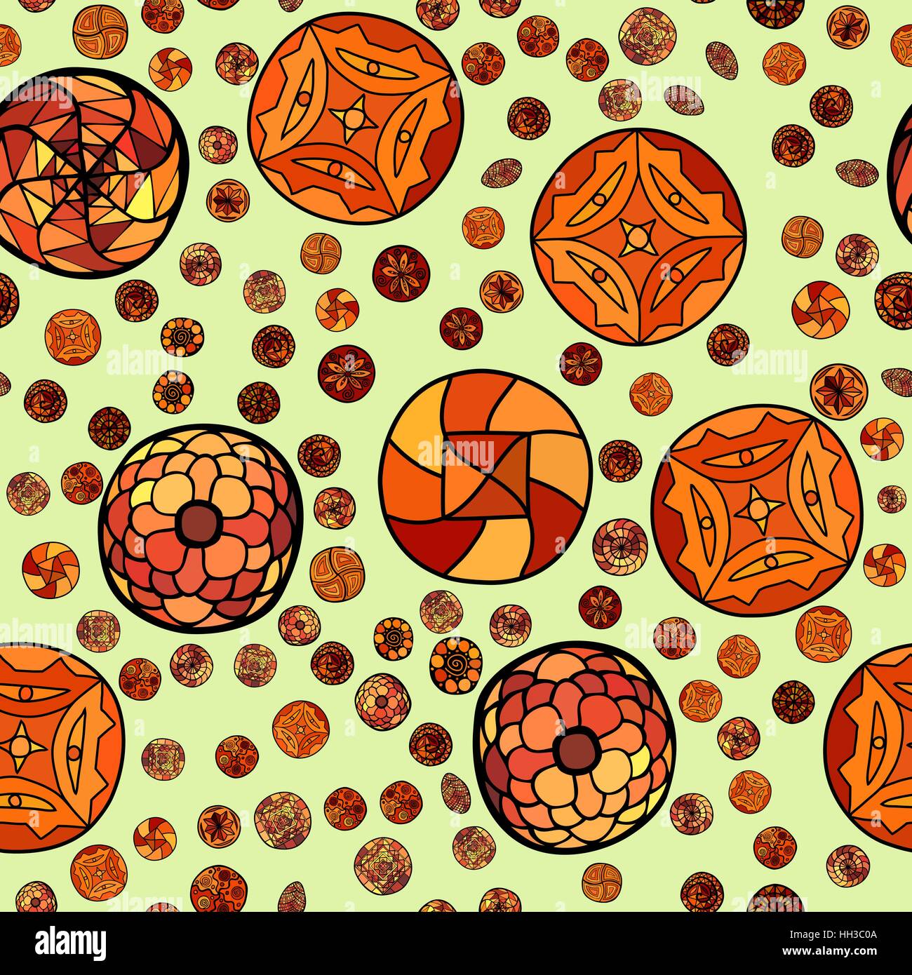 hand drawn chaotic vector ethnic seamless pattern Stock Vector Image ...