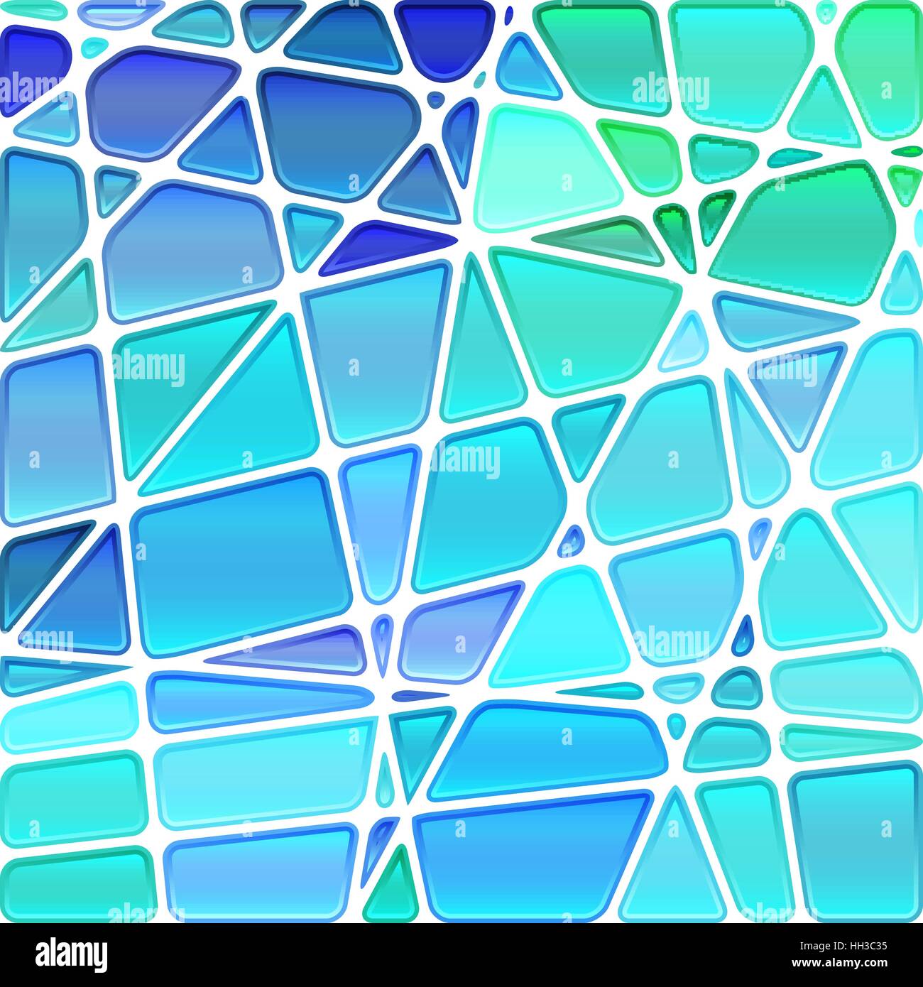 abstract vector stained-glass mosaic background - light blue Stock ...