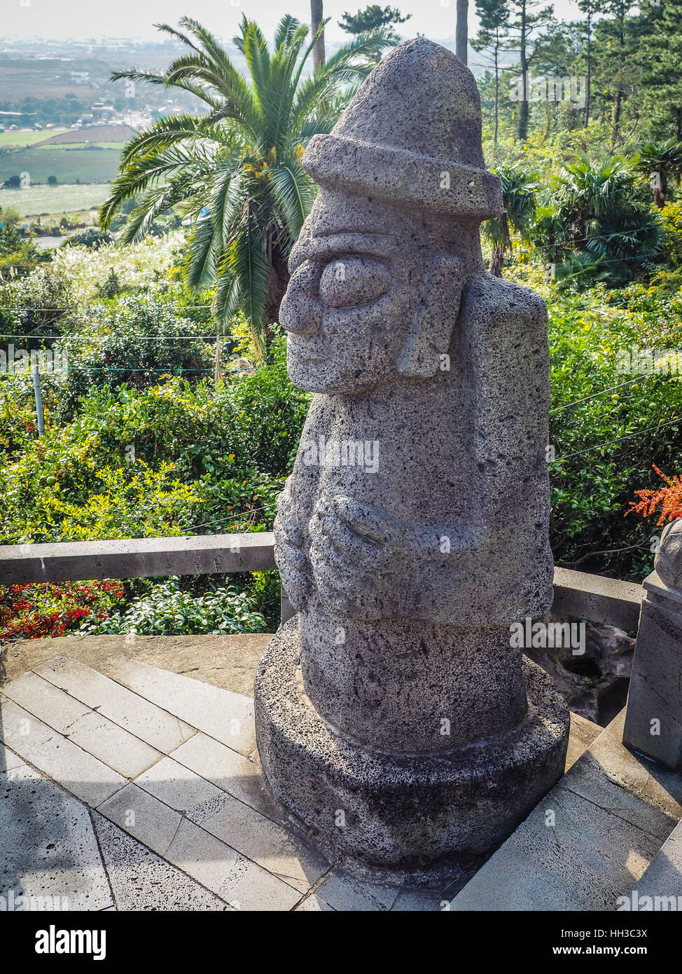 Monastery stone idol at Sanbanggulsa buddhist temple at Sanbangsan of ...