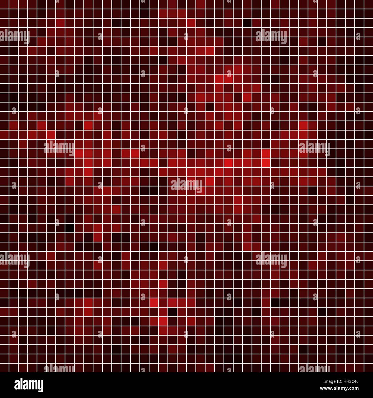 abstract vector square pixel mosaic background - red Stock Vector Image ...