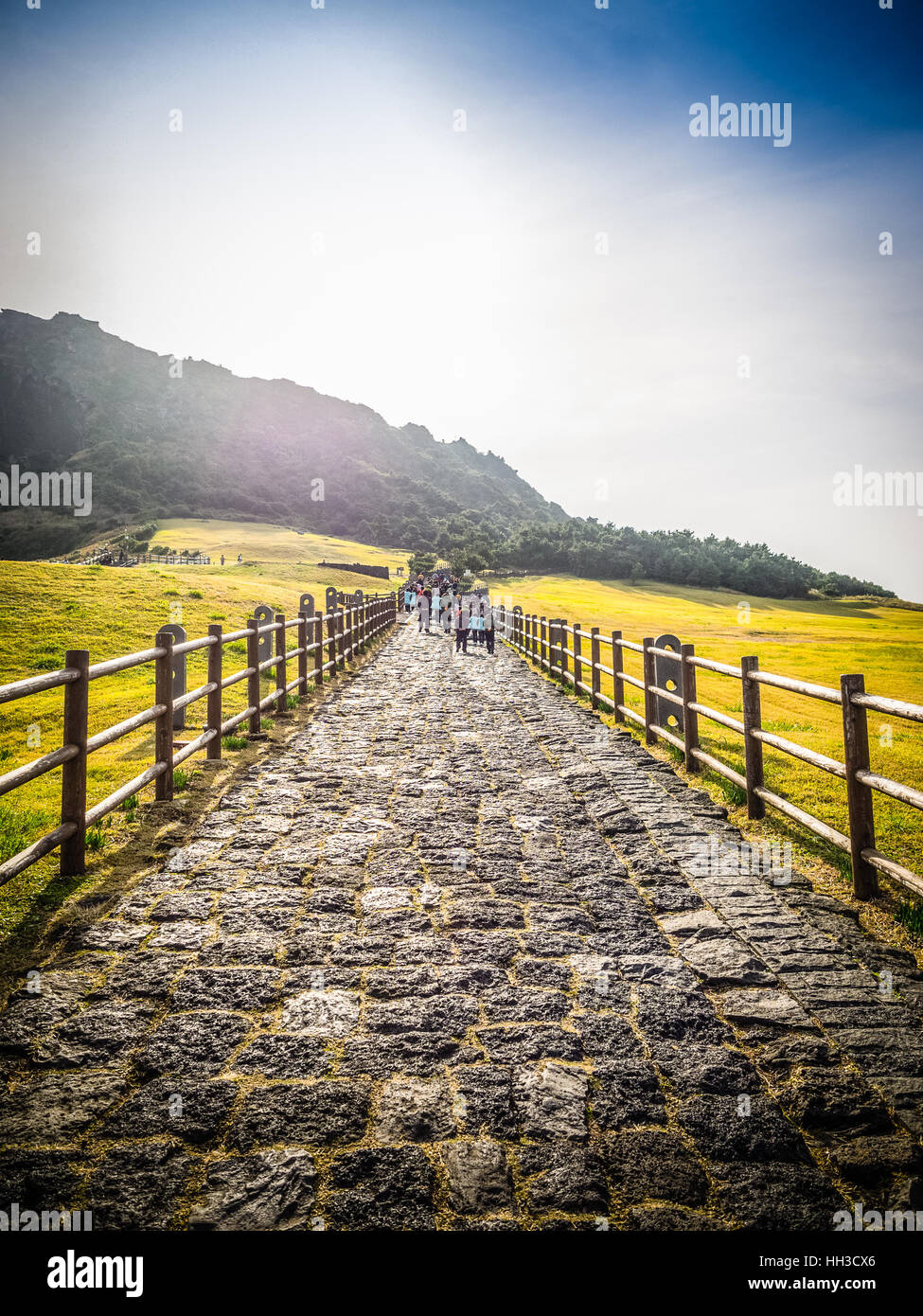 Seongsan Ilchulbong ("Sunrise Peak"), one of the UNESCO nature tourism ...