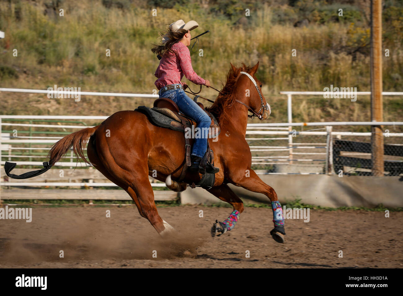 Young woman rodeo hi-res stock photography and images - Alamy