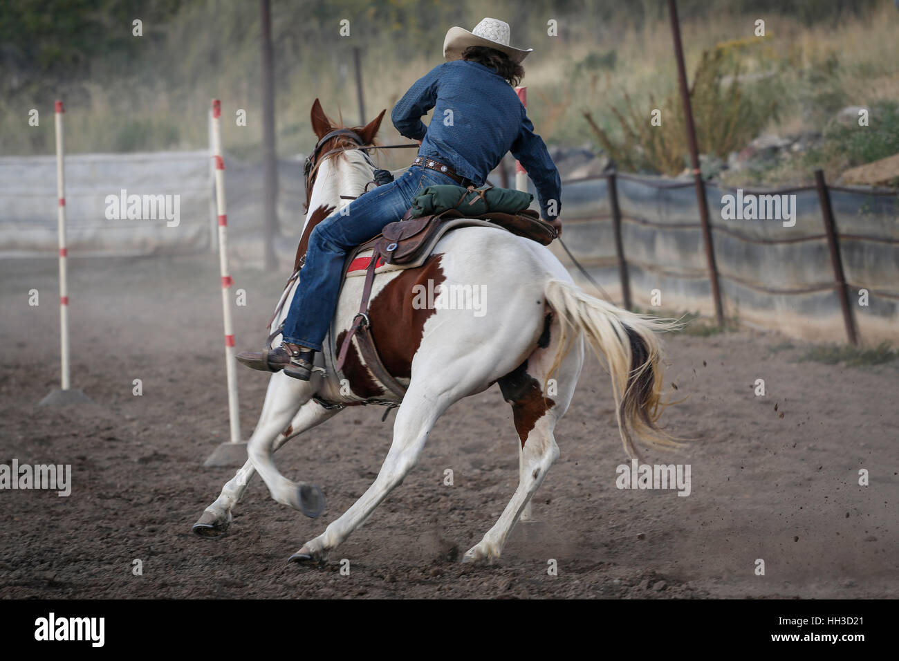 Horse Running Cowboy High Resolution Stock Photography and Images - Alamy