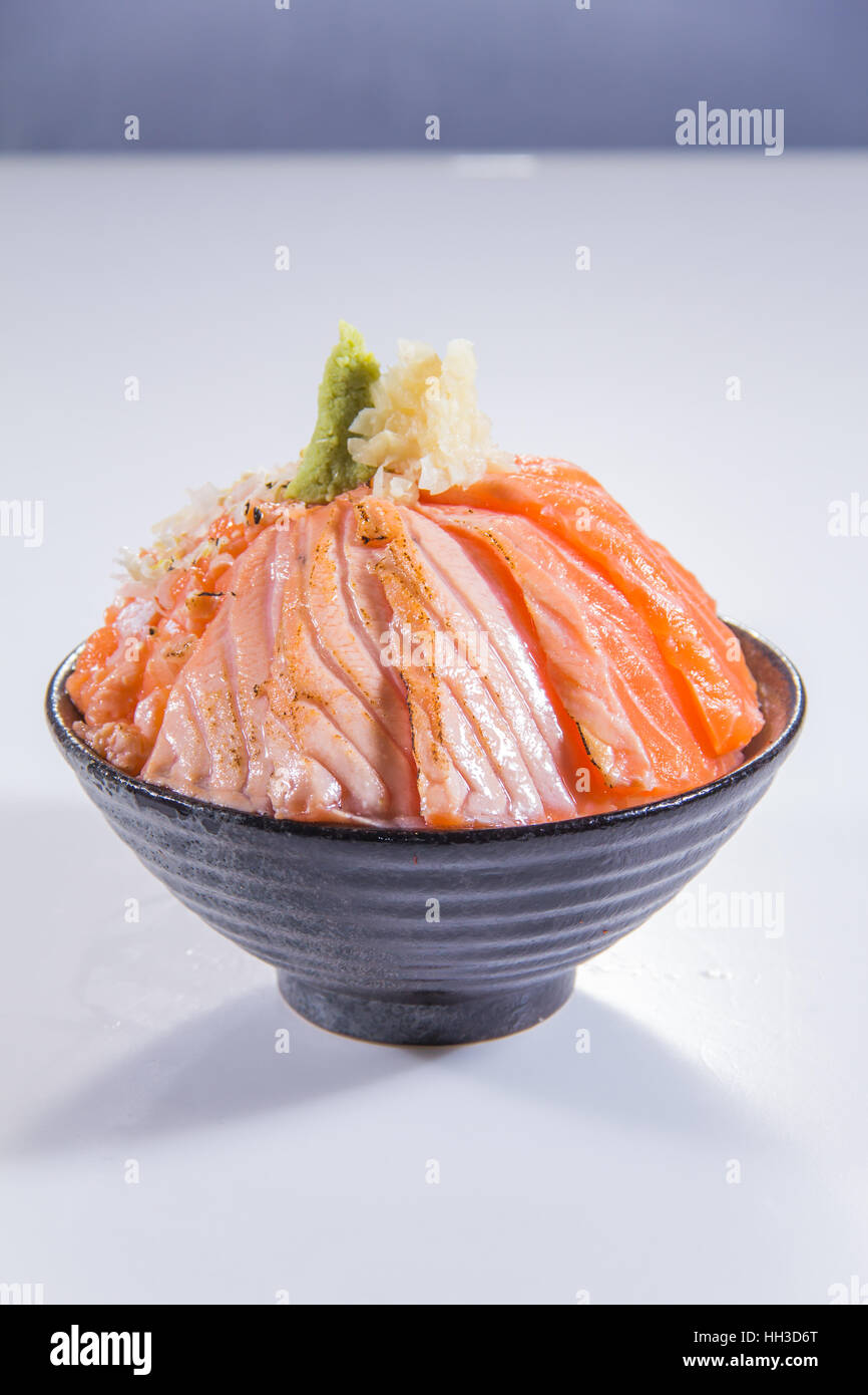 grilled sashimi rice Stock Photo - Alamy