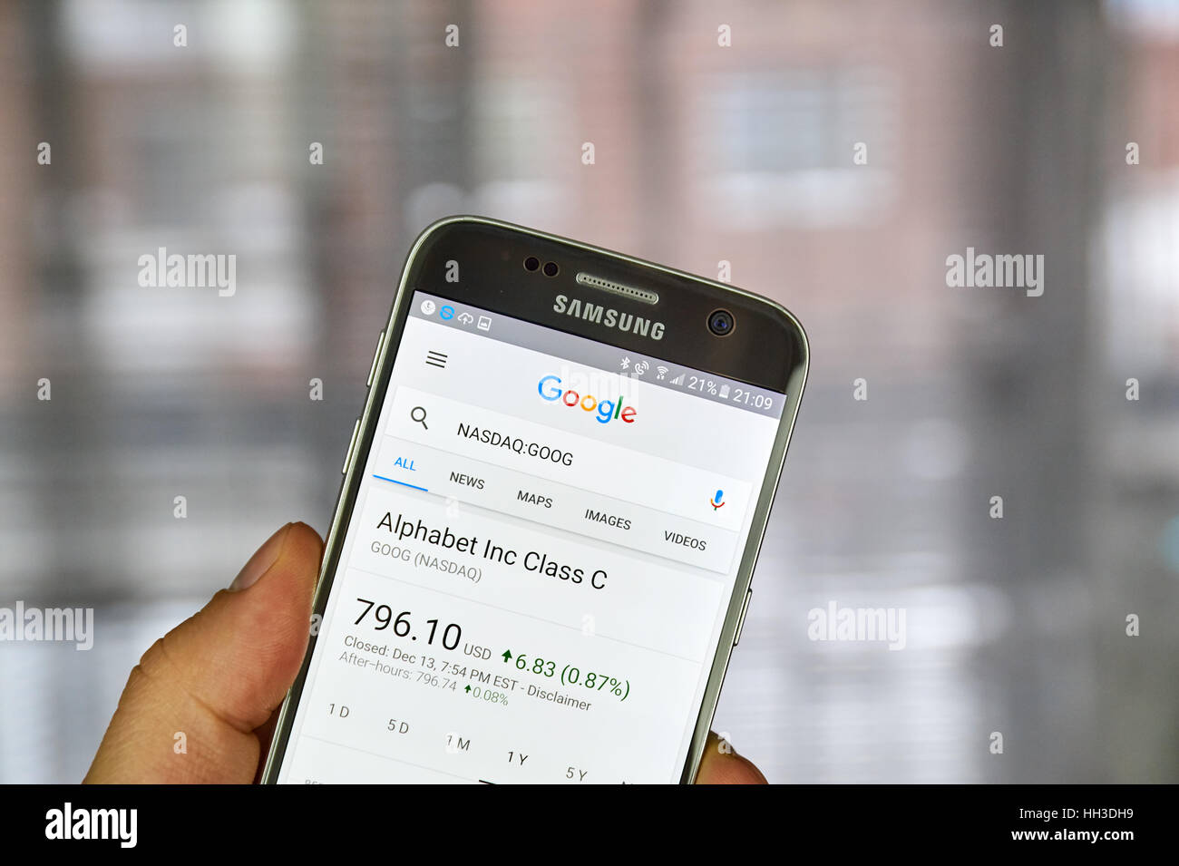 MONTREAL, CANADA - DECEMBER 23, 2016 : Google Finance page with stock ...