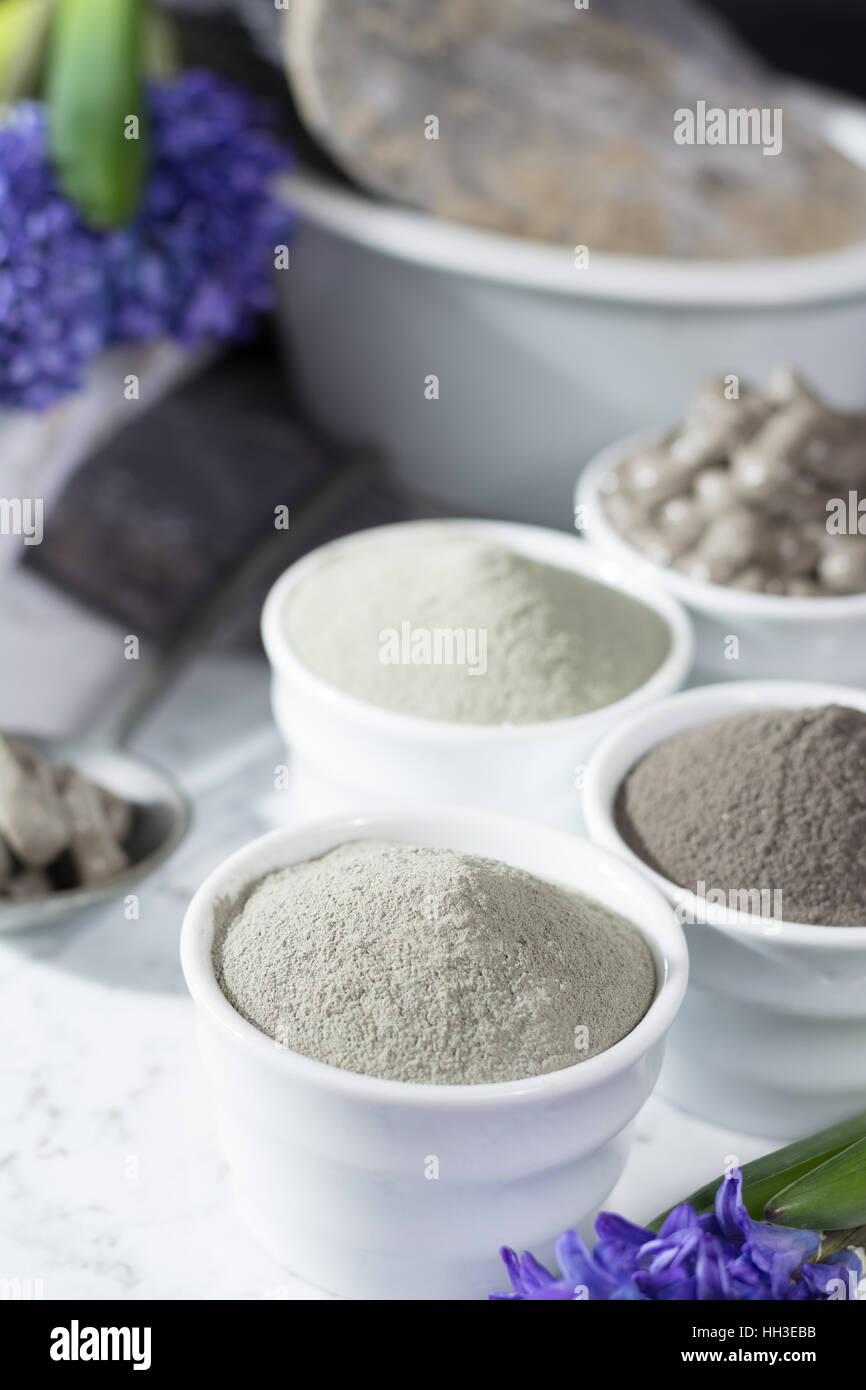 Ancient minerals - luxury face and body spa treatment, clay powder and ...