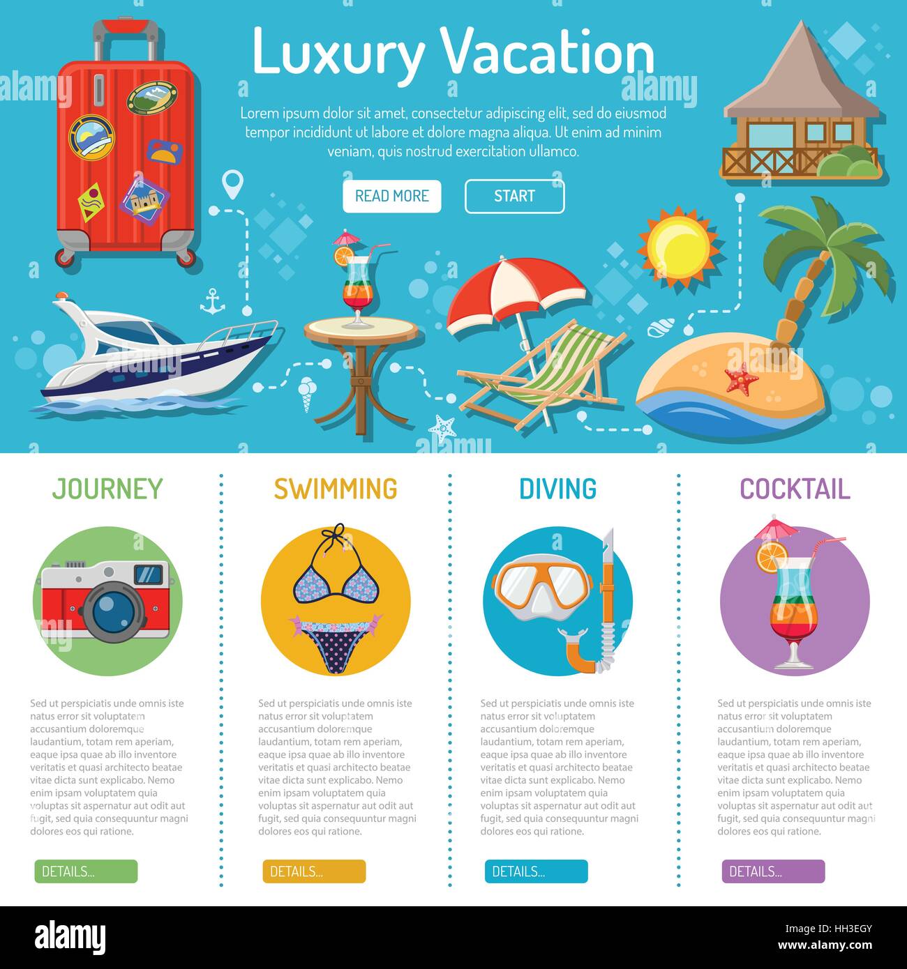 Vacation bungalow Stock Vector Images - Alamy