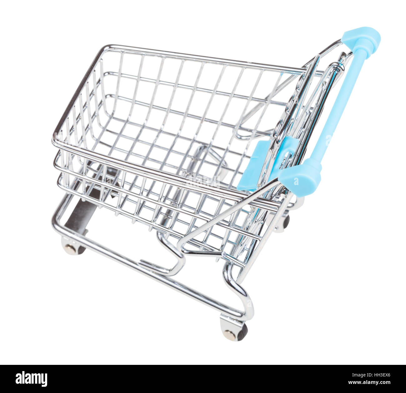 empty shopping trolley isolated on white background Stock Photo - Alamy