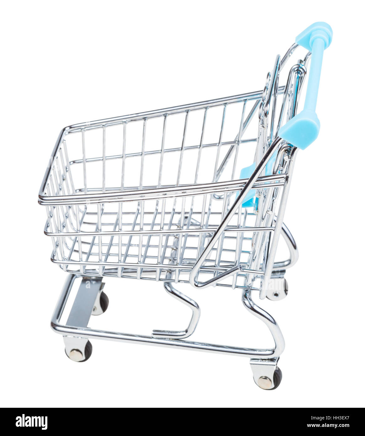 empty metal bascart isolated on white background Stock Photo - Alamy