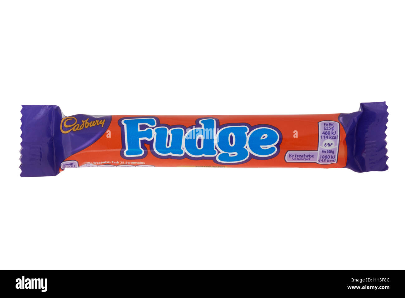 Cadbury Fudge on white background Stock Photo - Alamy