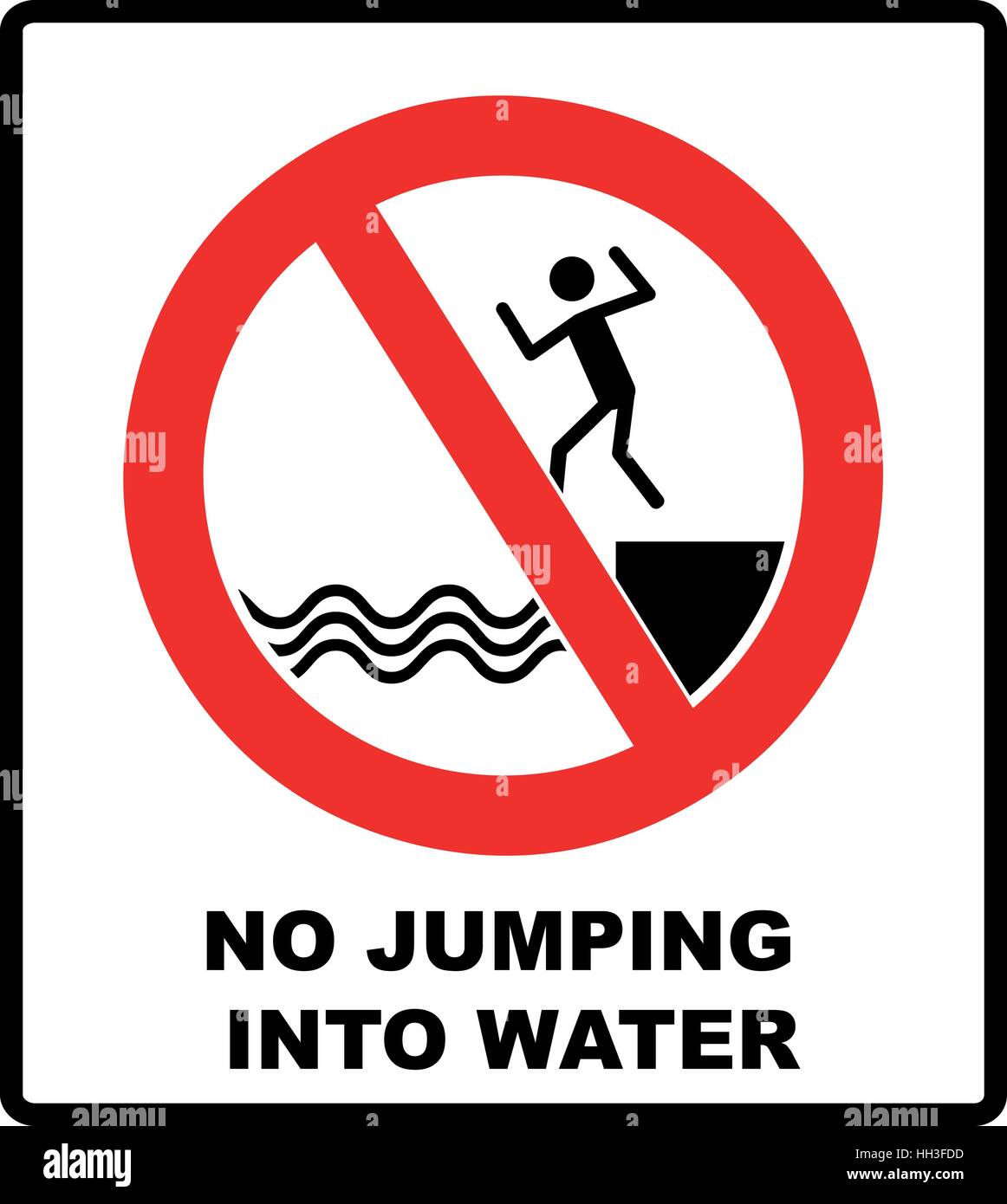 No lifeguard warning sign Stock Vector Images - Alamy
