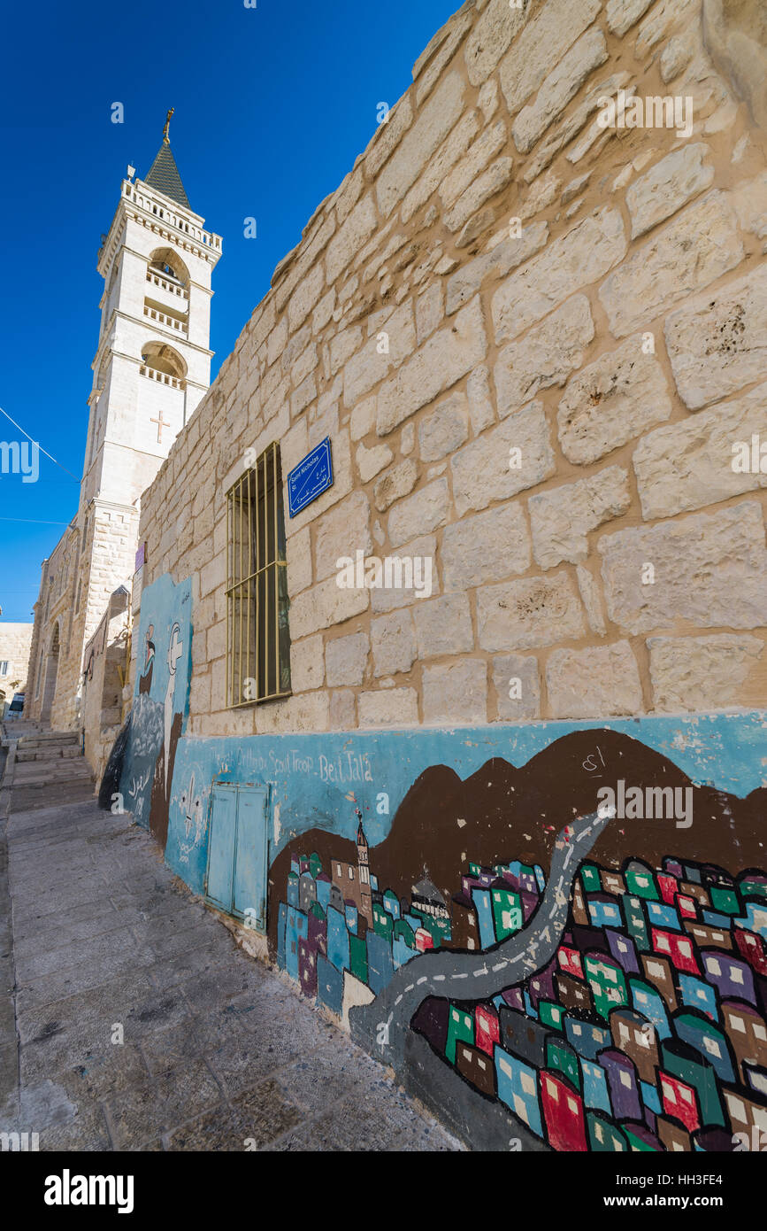 Exterior of the St. Nicholas Church, Beit Jala, Israel Stock Photo - Alamy
