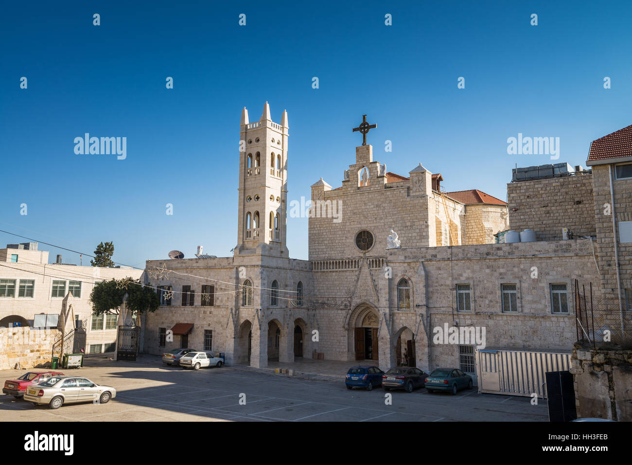 Exterior of the Annunciation Latin Church in the Beit Jala, Israel ...