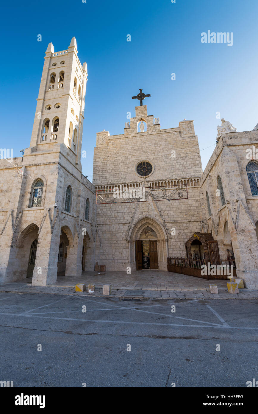 Exterior of the Annunciation Latin Church in the Beit Jala, Israel ...