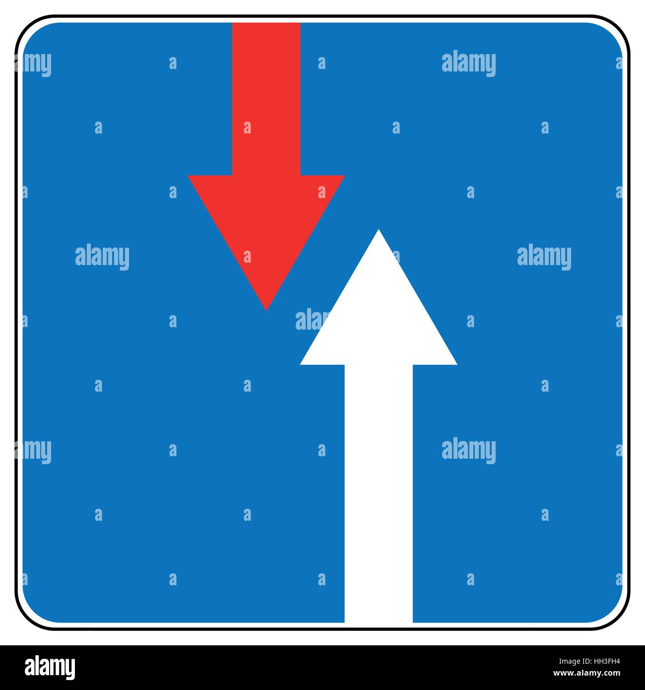 Give way to right Stock Vector Images - Alamy