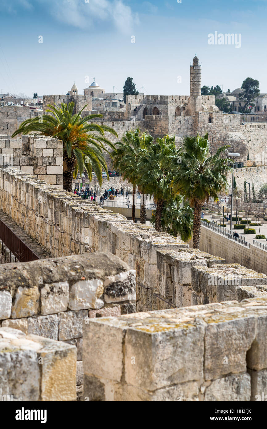 Rampart walk, Jerusalem, Israel Stock Photo - Alamy