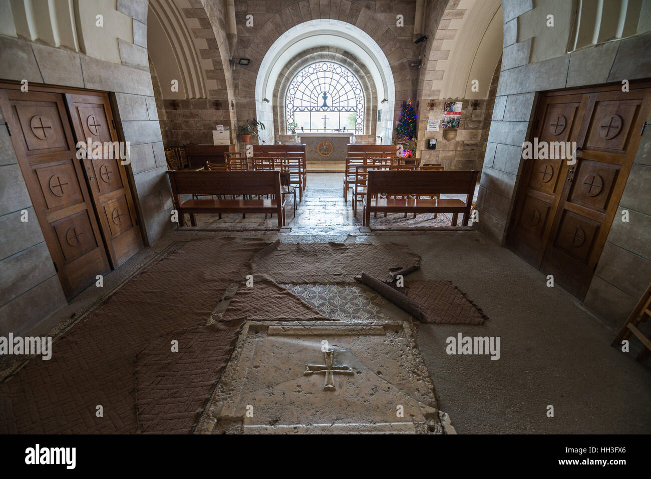Interior of the Church of Dominus Flevit, Mount of Olives, Jerusalem ...