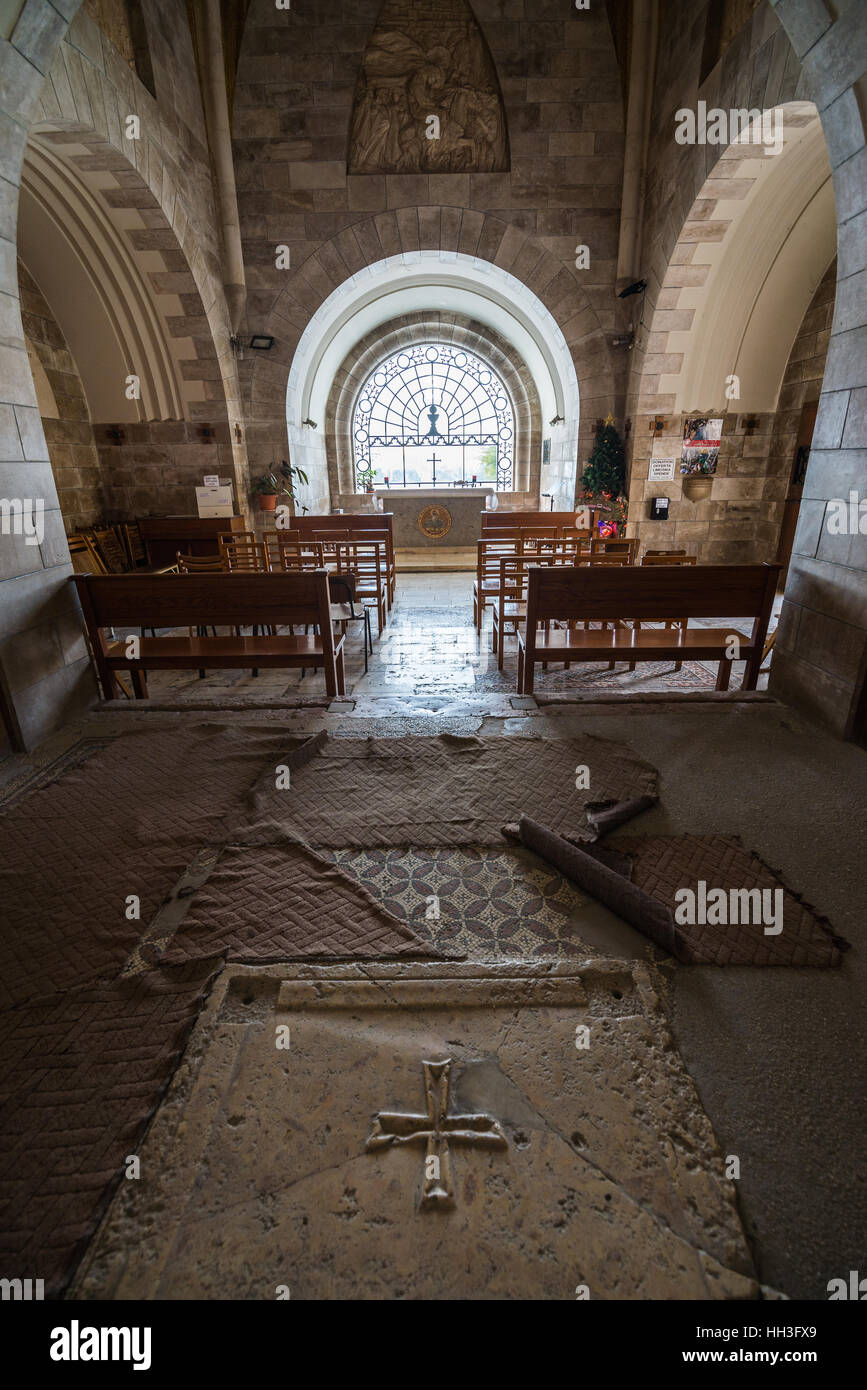 Interior of the Church of Dominus Flevit, Mount of Olives, Jerusalem ...