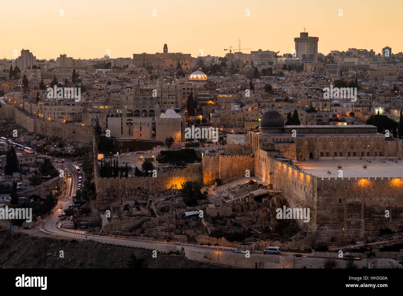 Jerusalem city aerial walls hi-res stock photography and images - Alamy