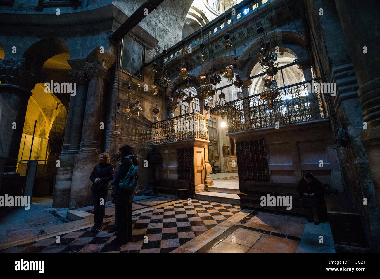 Interior of the Holy Sepulchre Church, Christian Quarter, Jerusalem ...