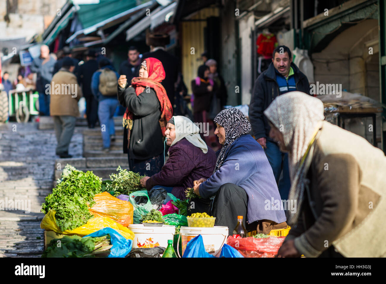 Palestine street market food hi-res stock photography and images - Alamy