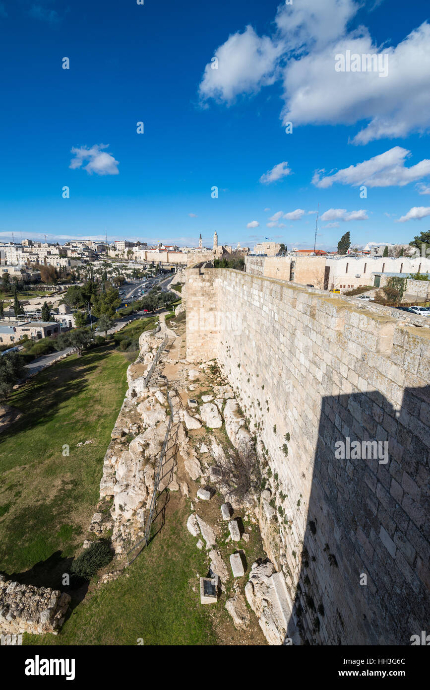 Rampart walk, Jerusalem, Israel Stock Photo - Alamy