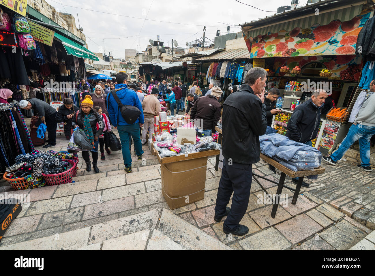 Street market, Old city Jerusalem, Middle east Stock Photo - Alamy