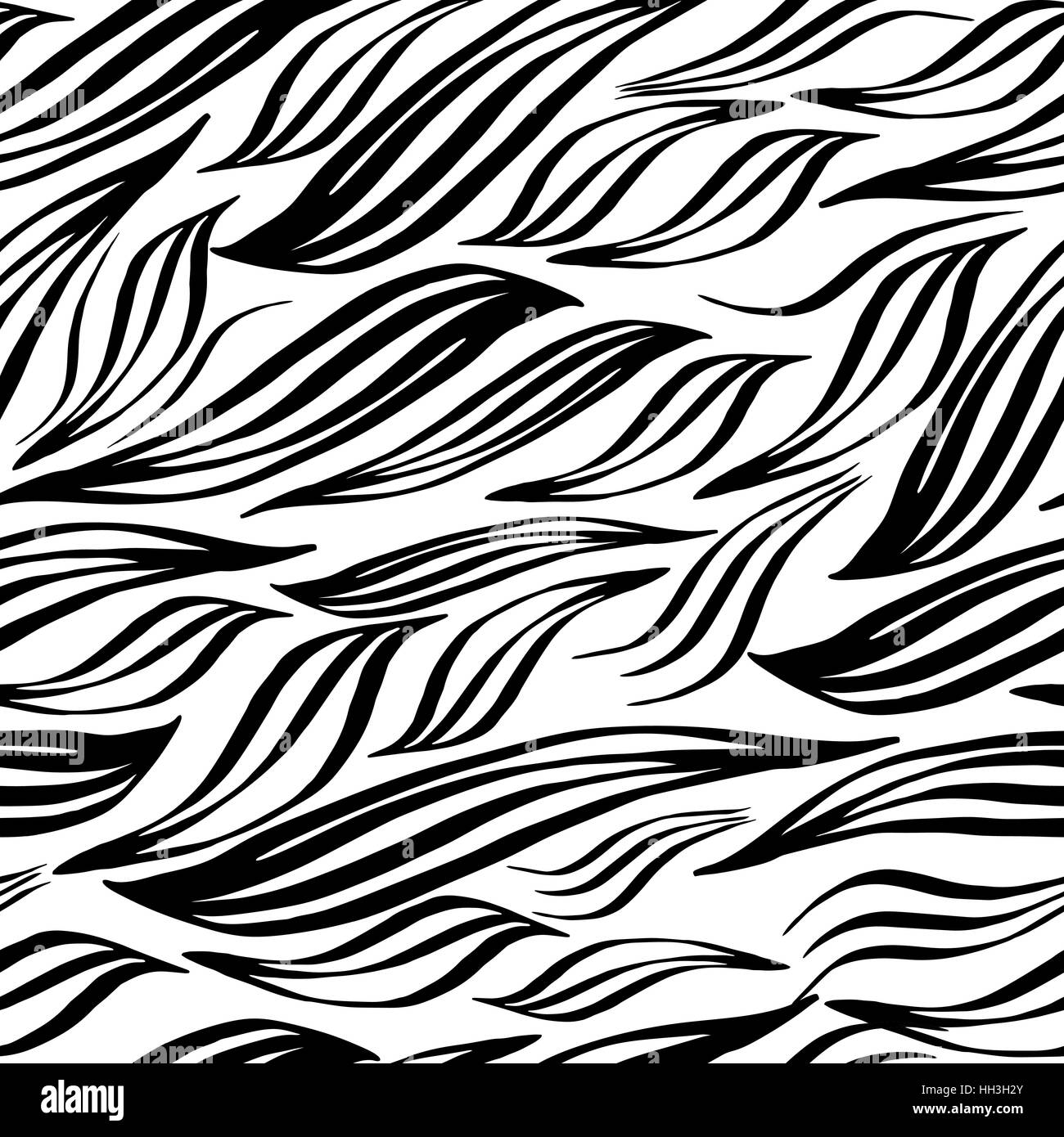 Sketched abstract lines seamless pattern. Hand-drawn doodle maked by ...