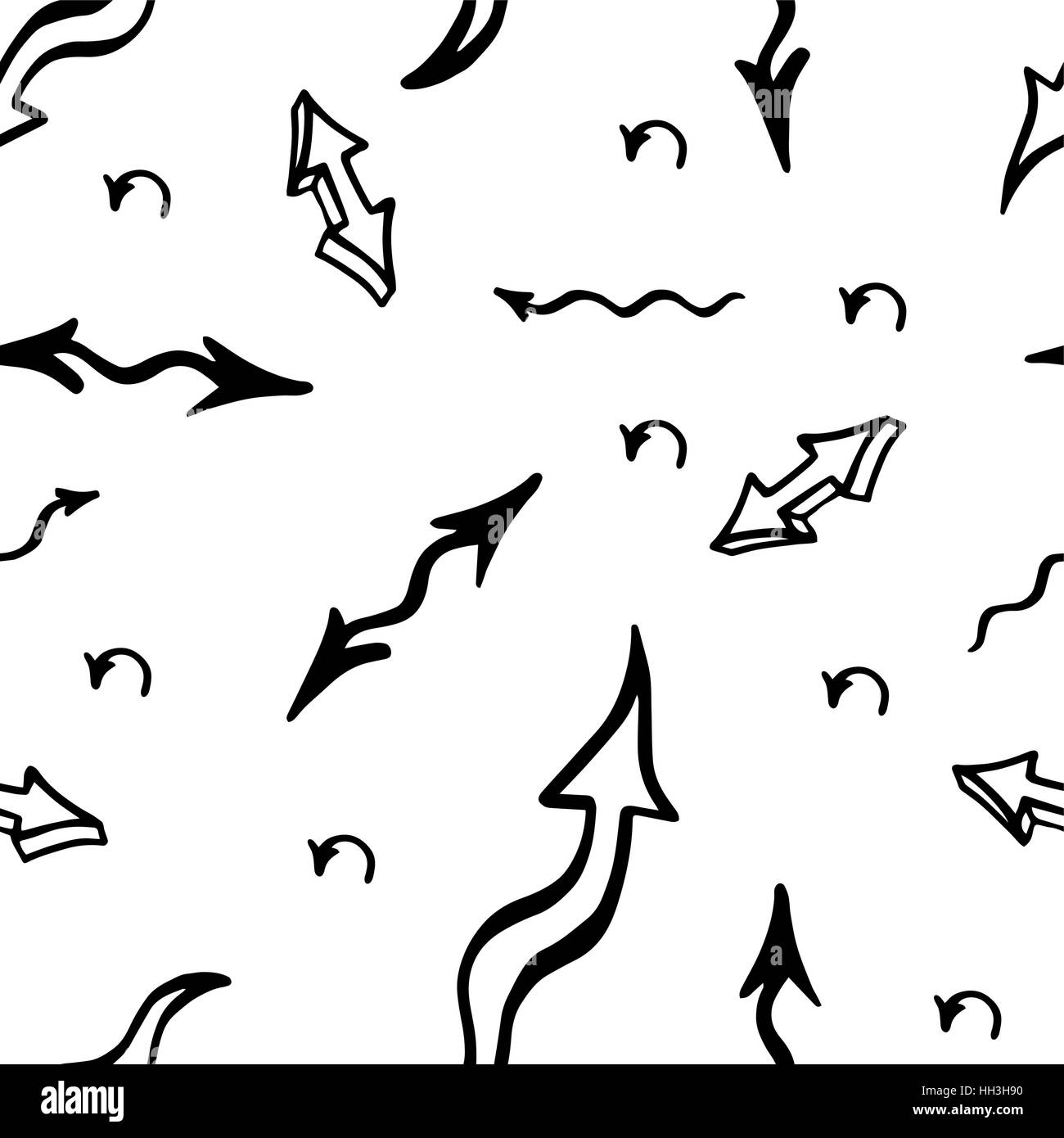 Hand drawing sketching seamless Cut Out Stock Images & Pictures - Alamy