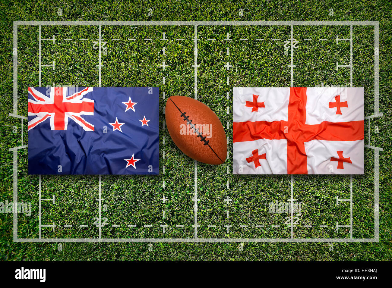 New zealand flag rugby player hi-res stock photography and images - Alamy