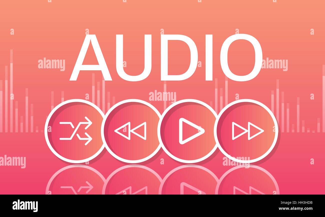 Multimedia Buttons Icons Interface Concept Stock Photo - Alamy