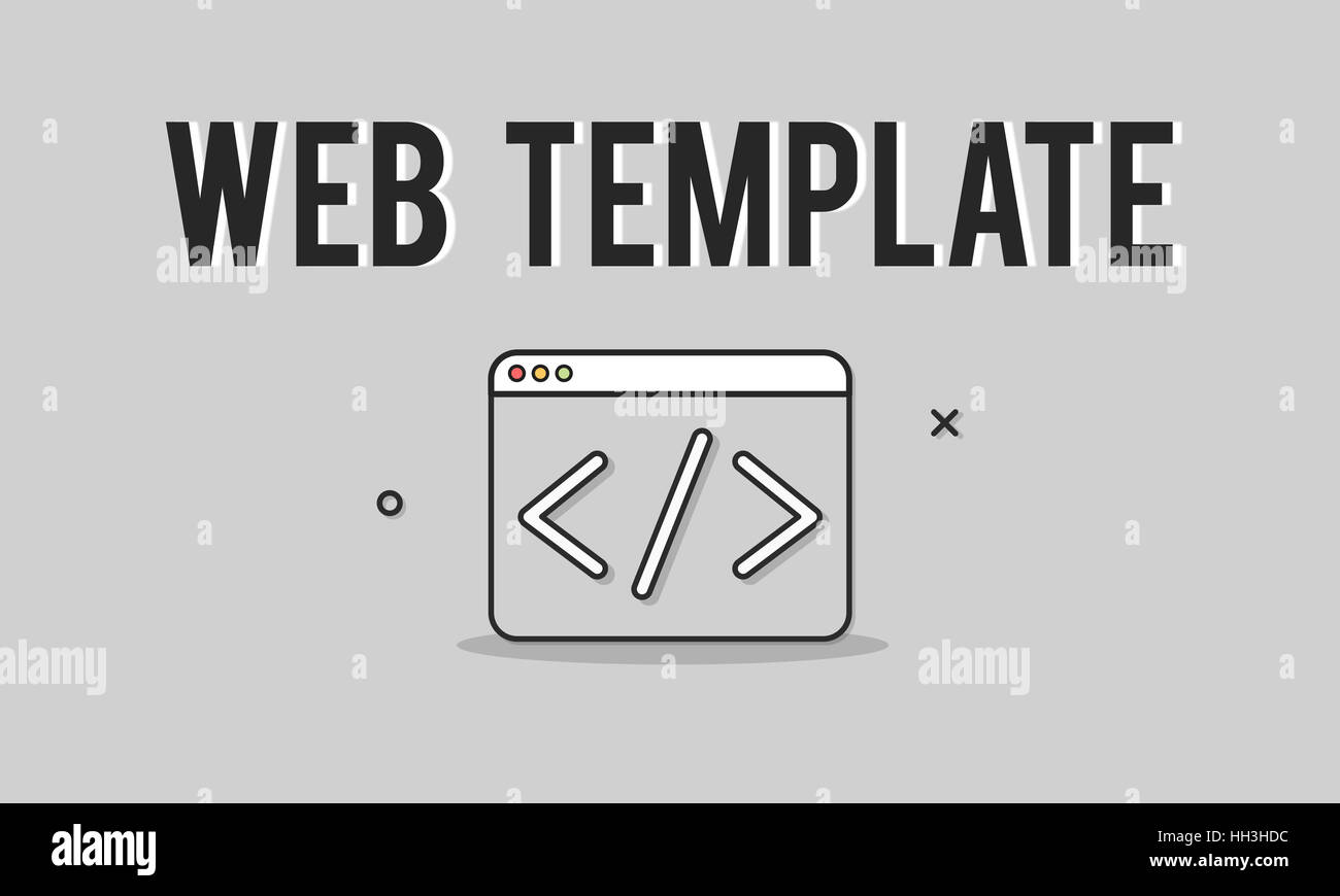 Web Development Symbol Icon Concept Stock Photo - Alamy