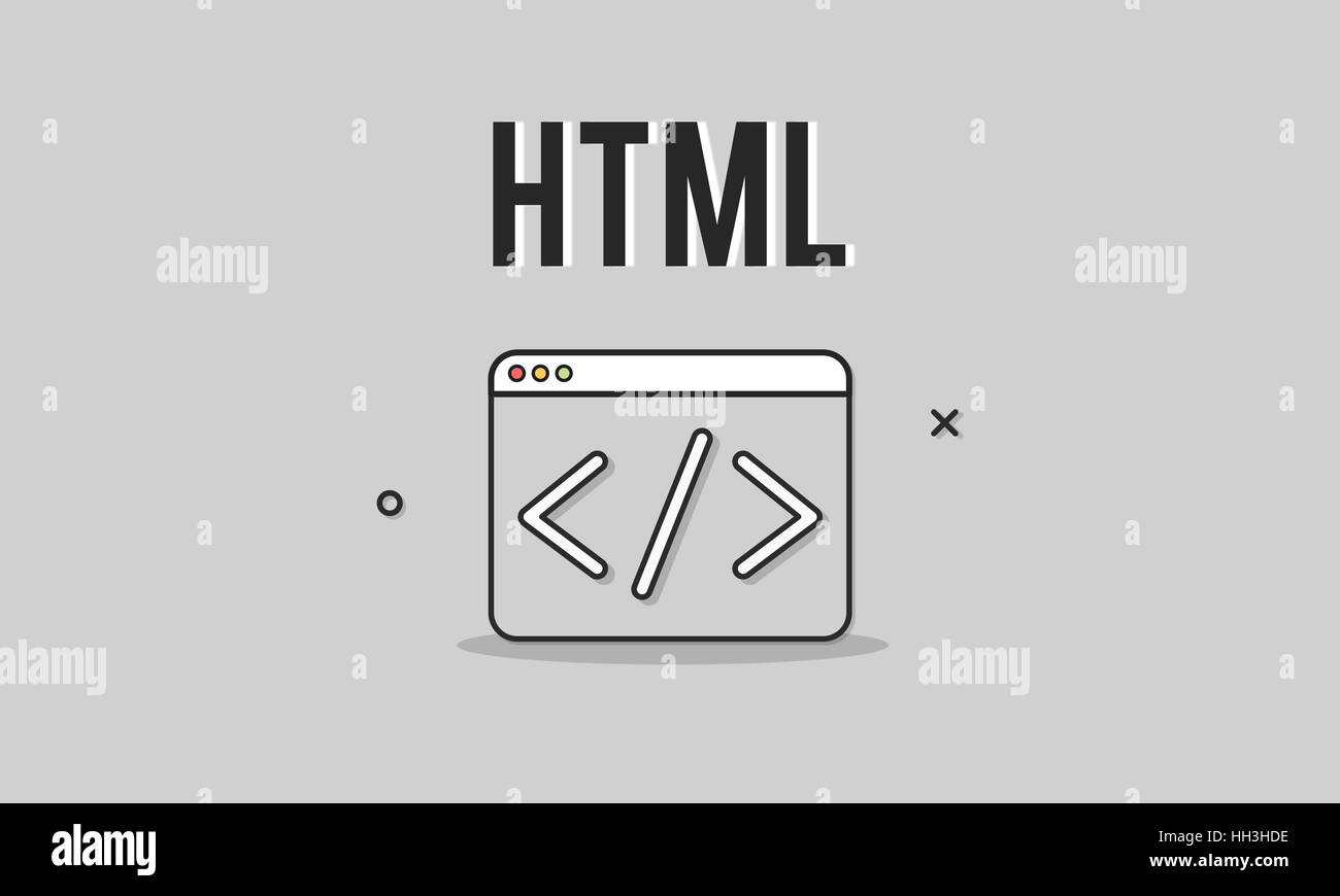 Web Development Symbol Icon Concept Stock Photo - Alamy