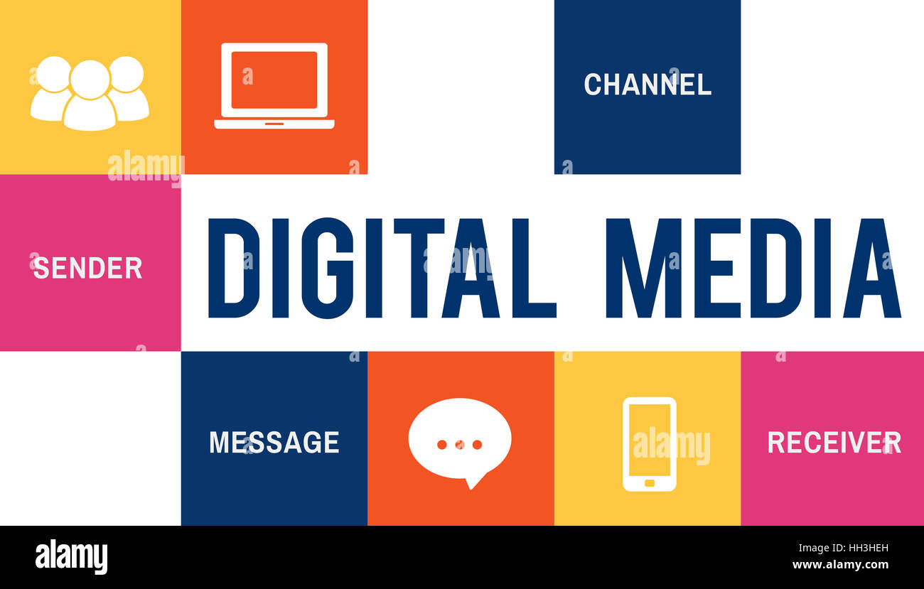 Media Technology Online Digital Networking Concept Stock Photo - Alamy