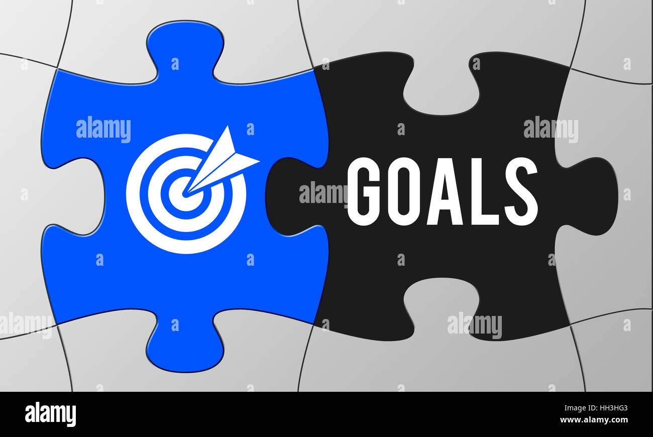 Achievement Success Goals Target Jigsaw Puzzle Concept Stock Photo - Alamy