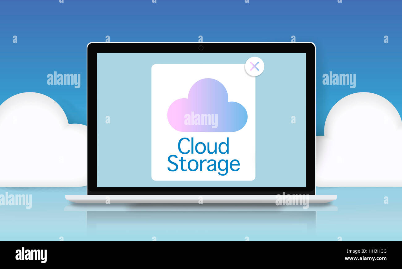 Cloud Computing Storage Icon Concept Stock Photo - Alamy