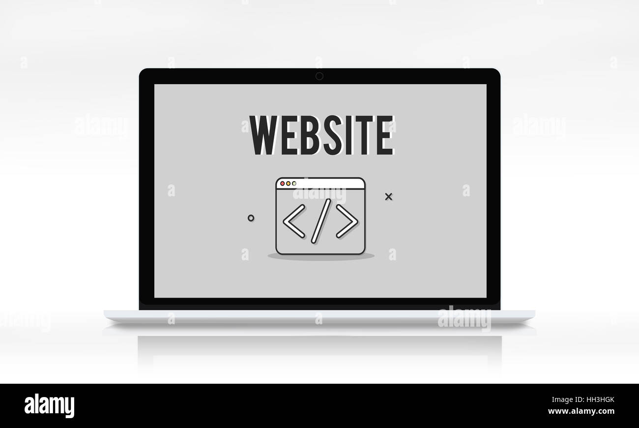 Web Development Symbol Icon Concept Stock Photo - Alamy