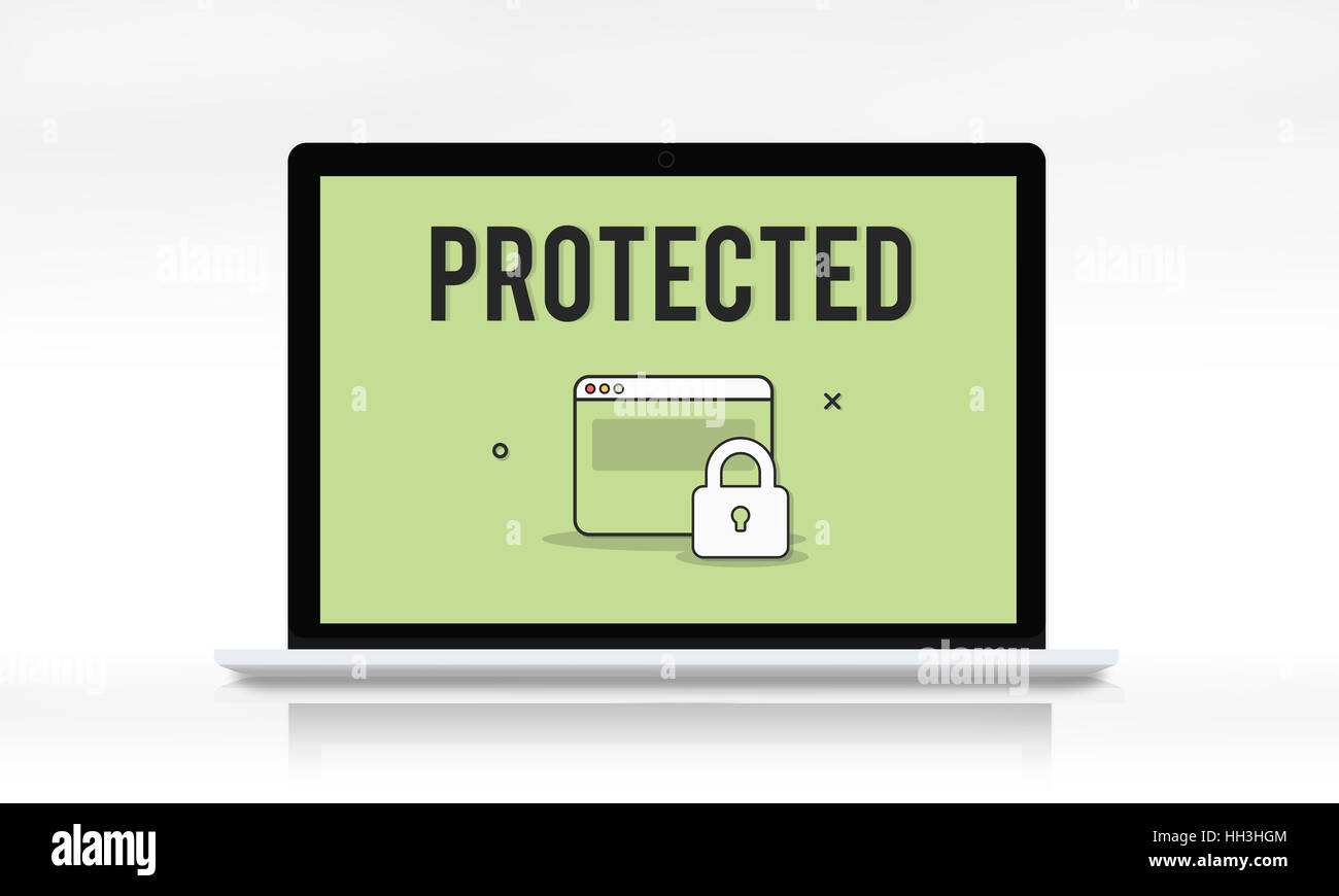 Authorize Protected Verification Privacy Security Concept Stock Photo ...