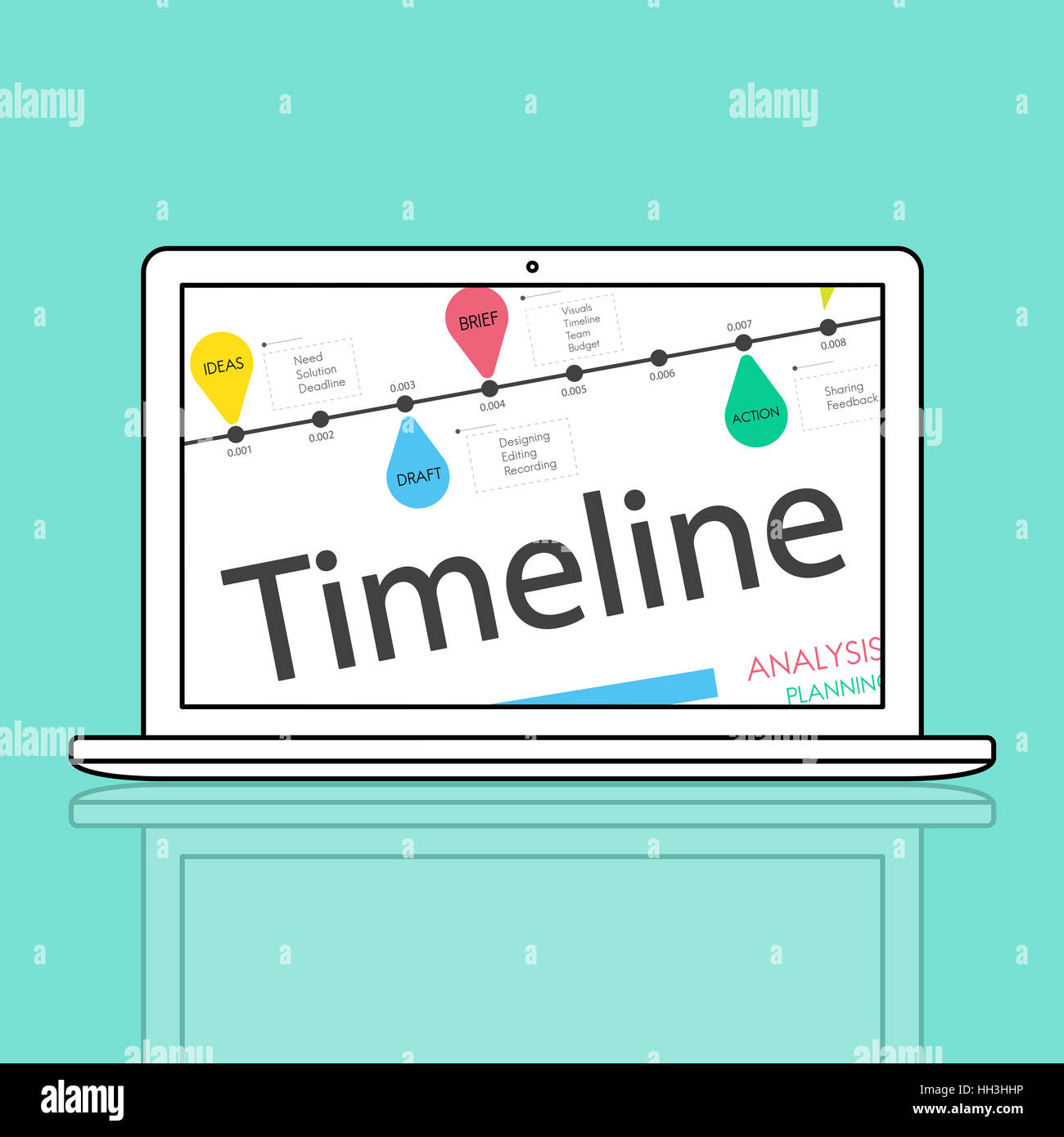 Timeline Process Progress Development Concept Stock Photo - Alamy