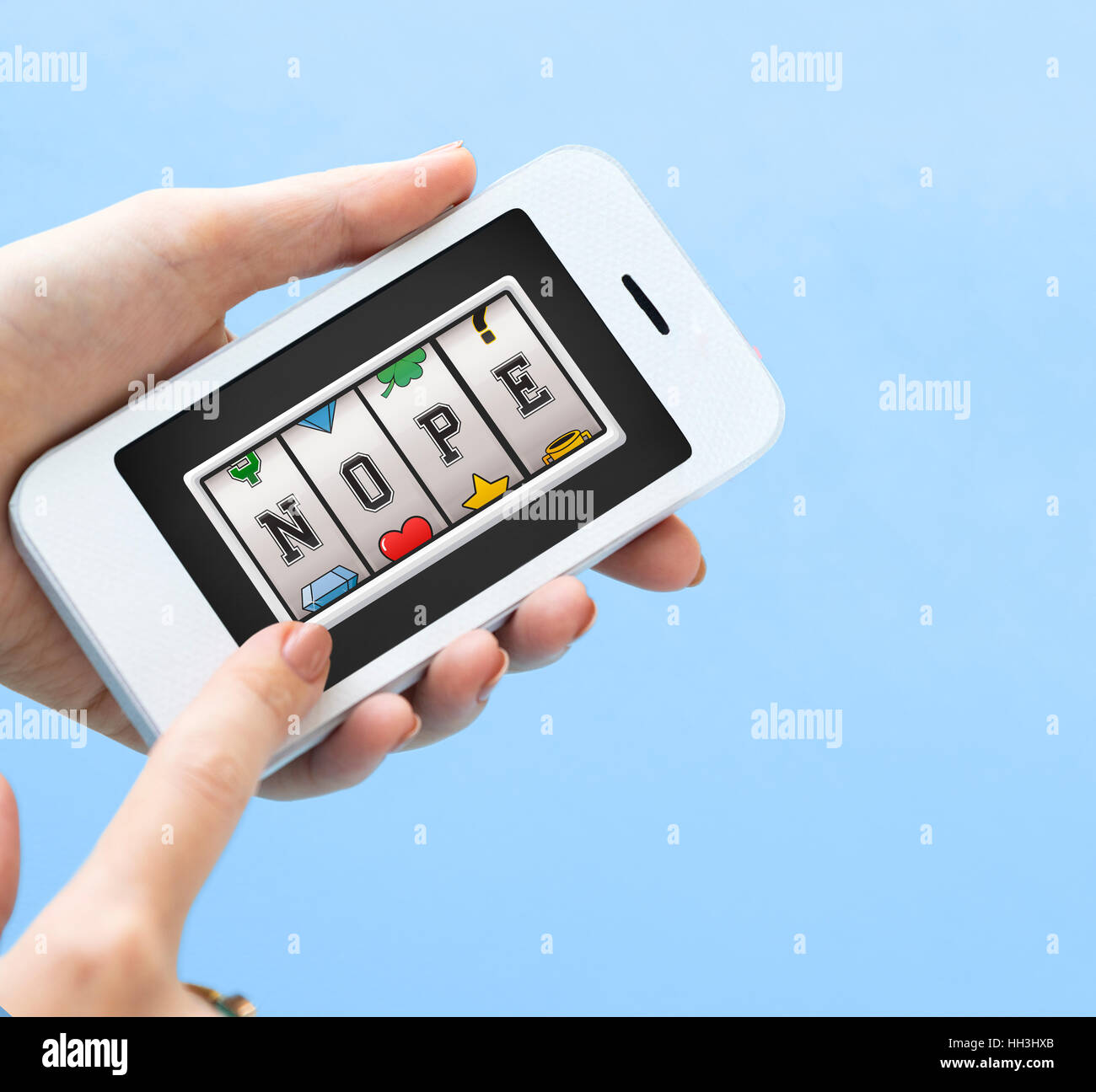 Nope Denied Fail Negative Refuse Rejected Stop Concept Stock Photo - Alamy