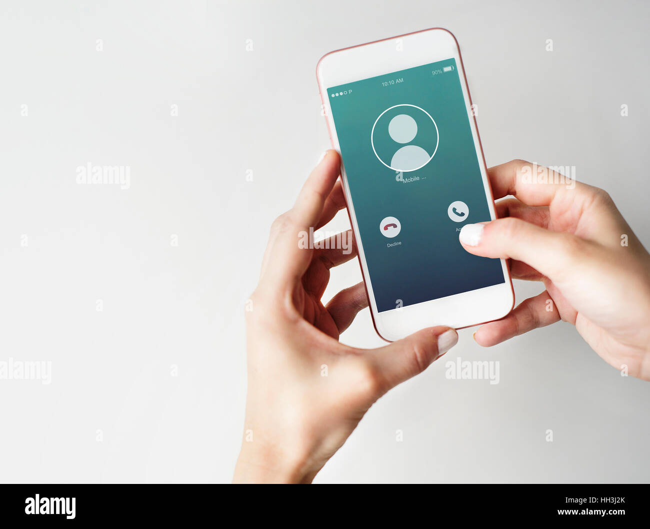 Incoming Mobile Call Communication Concept Stock Photo - Alamy