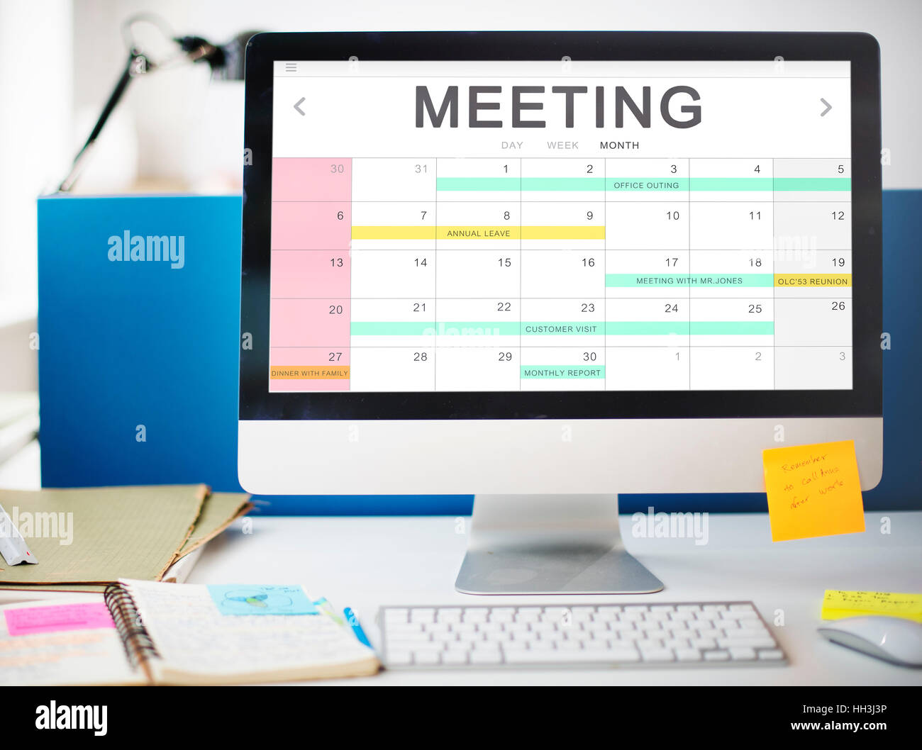 Calendar Agenda Event Meeting Reminder Schedule Graphic Concept Stock ...