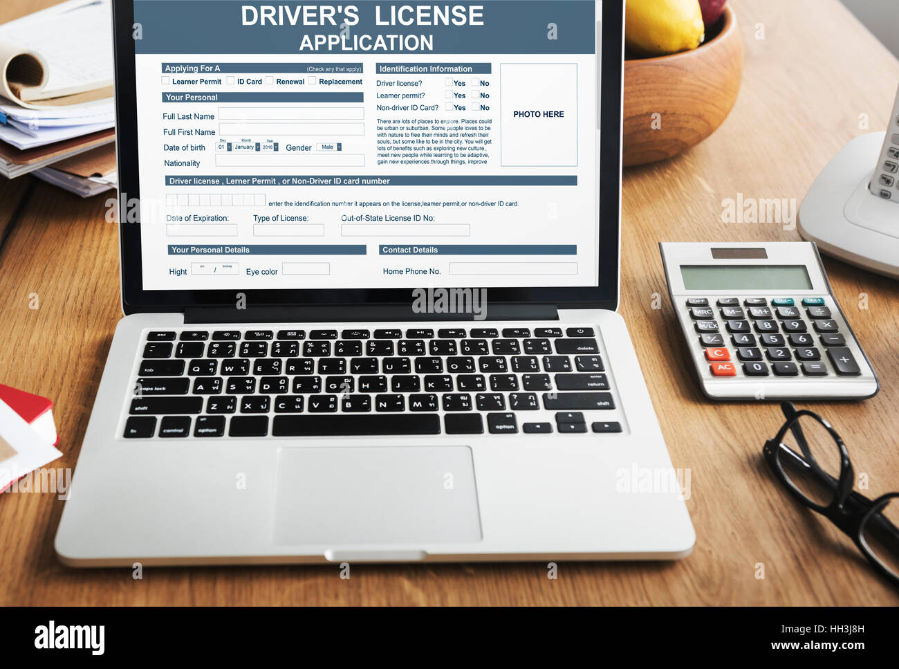 Driver's License Application Identification Concept Stock Photo - Alamy