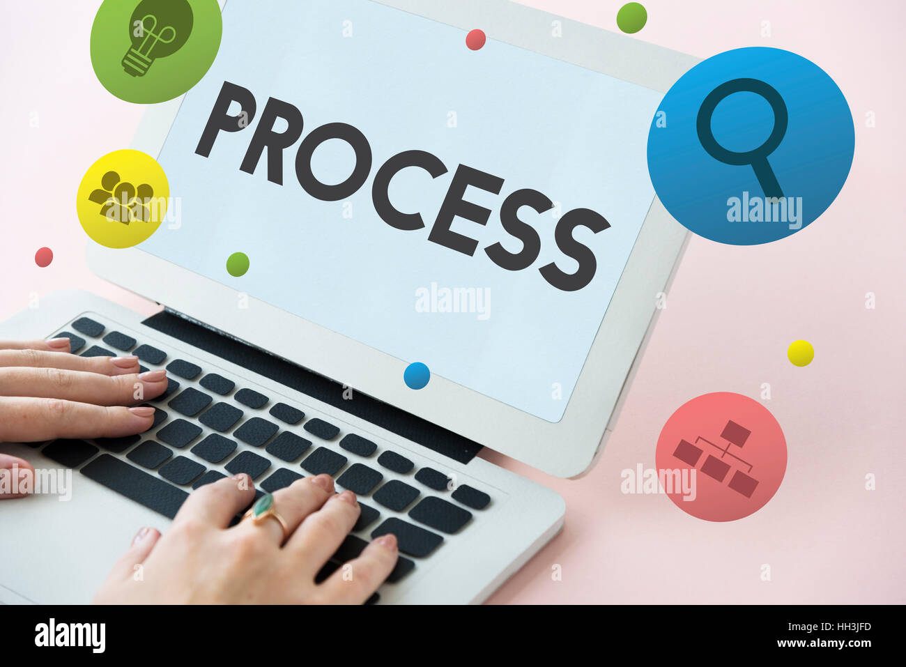 Process Progress Creartive Work Concept Stock Photo - Alamy