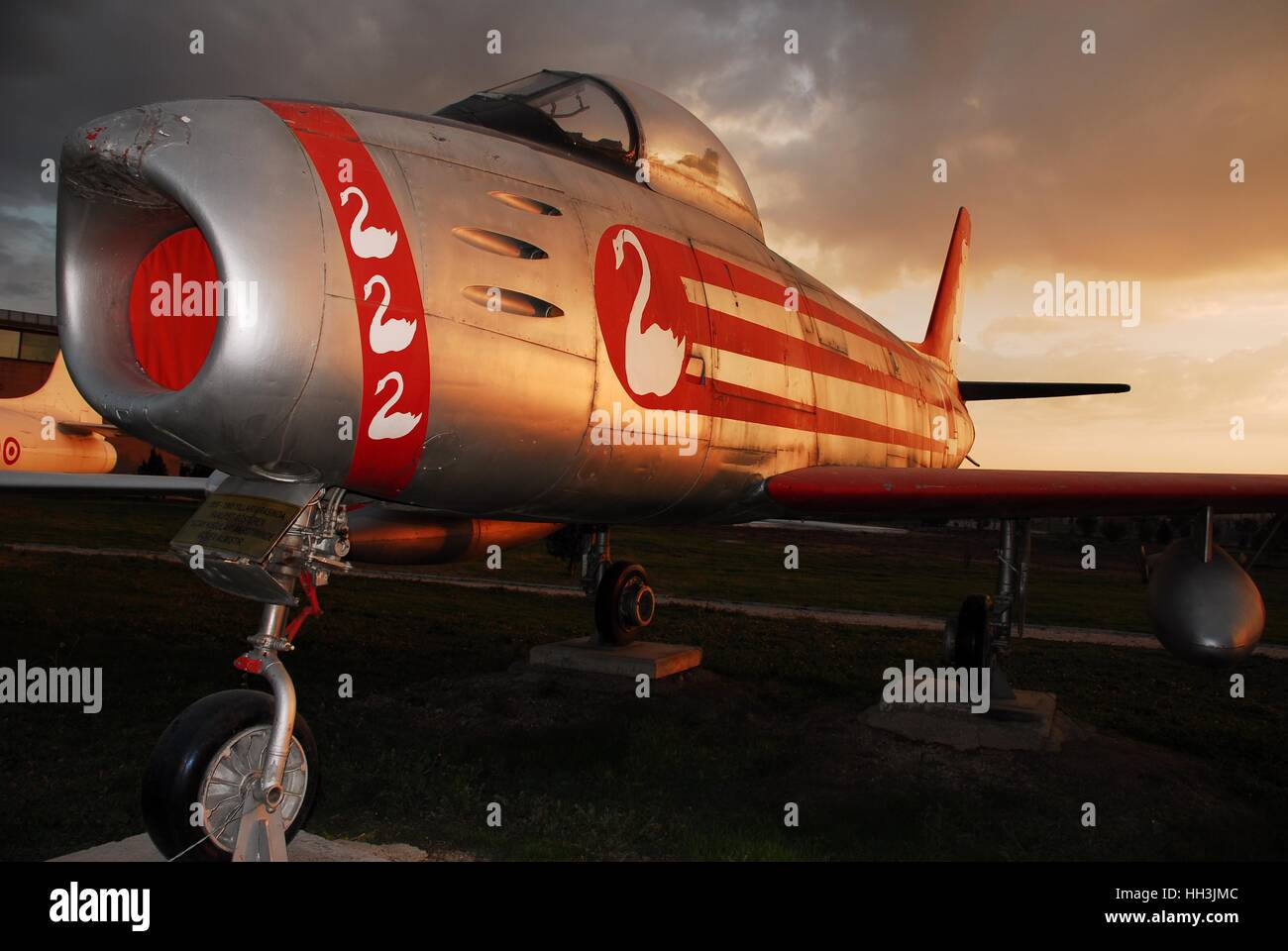 F-86 Sabre jet fighter aircraft at the Air Museum of Ankara Stock Photo ...