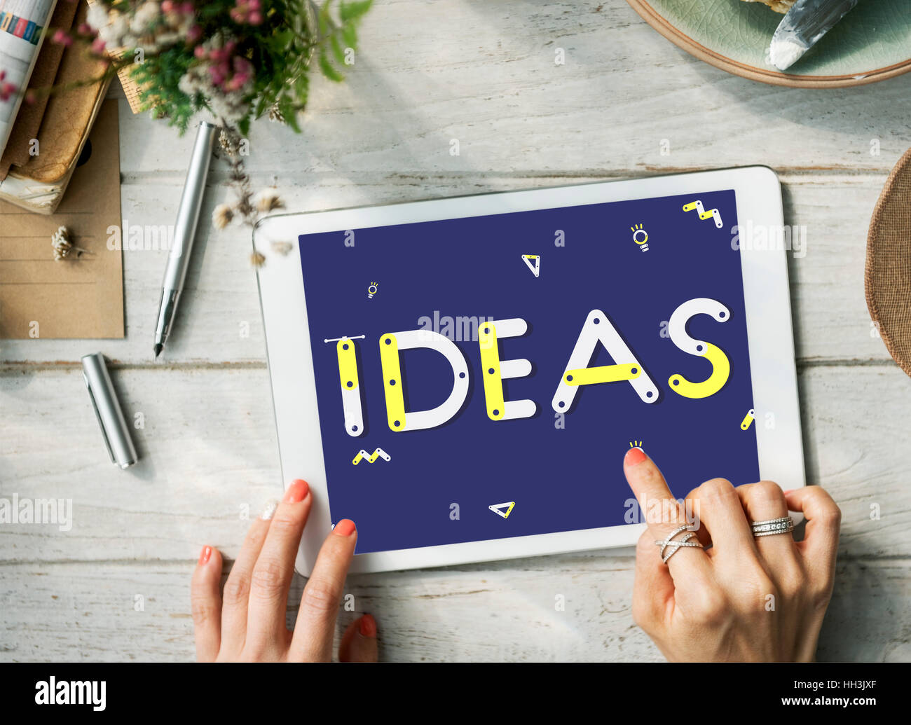 Ideas Design Draft Creative Sketch Objective Concept Stock Photo - Alamy