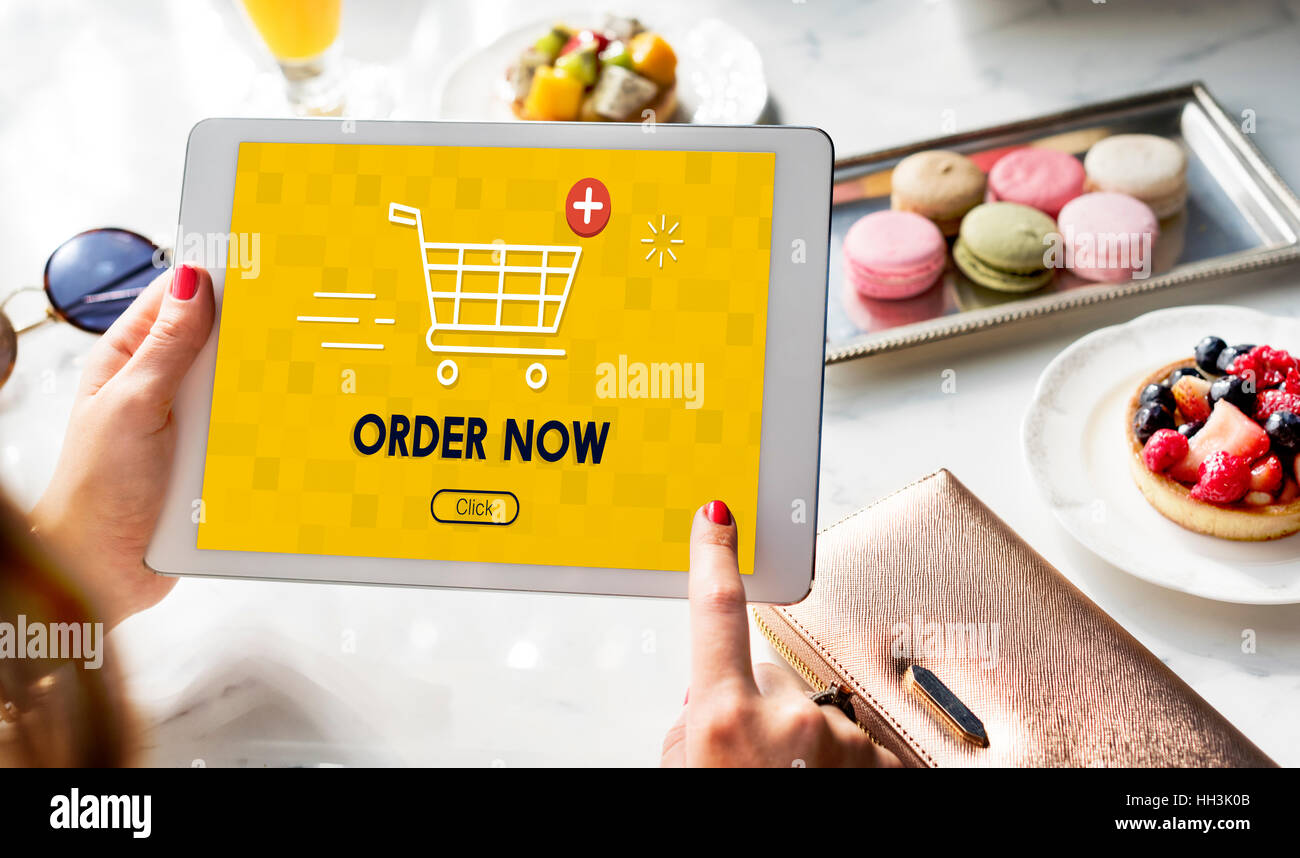 Shopping Online Cart Graphic Purchase Concept Stock Photo - Alamy