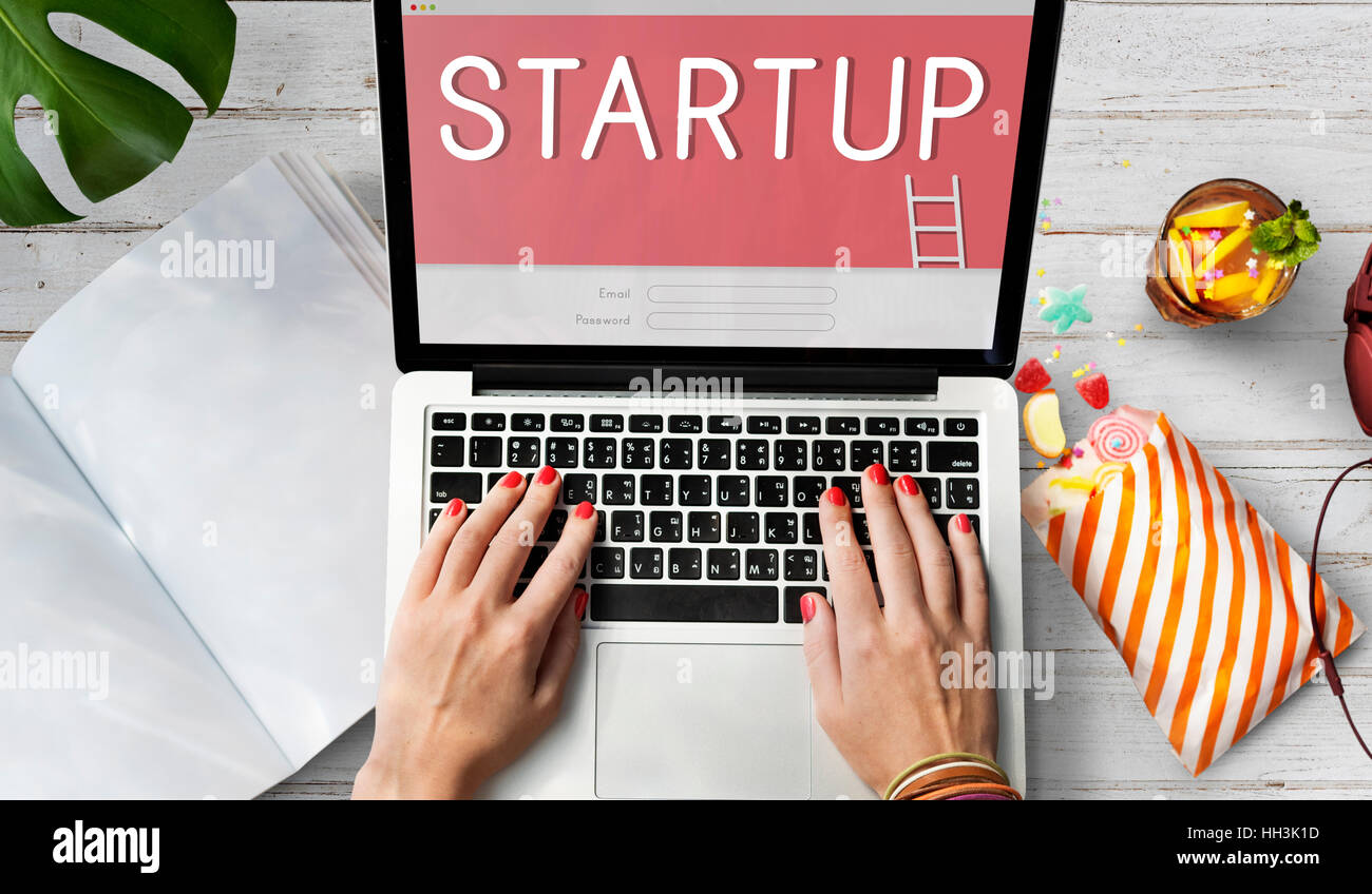 Startup Login Email Privacy Graphic Concept Stock Photo - Alamy