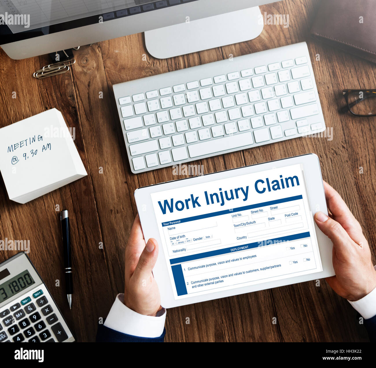 Work Injury Claim Insurance Concept Stock Photo - Alamy