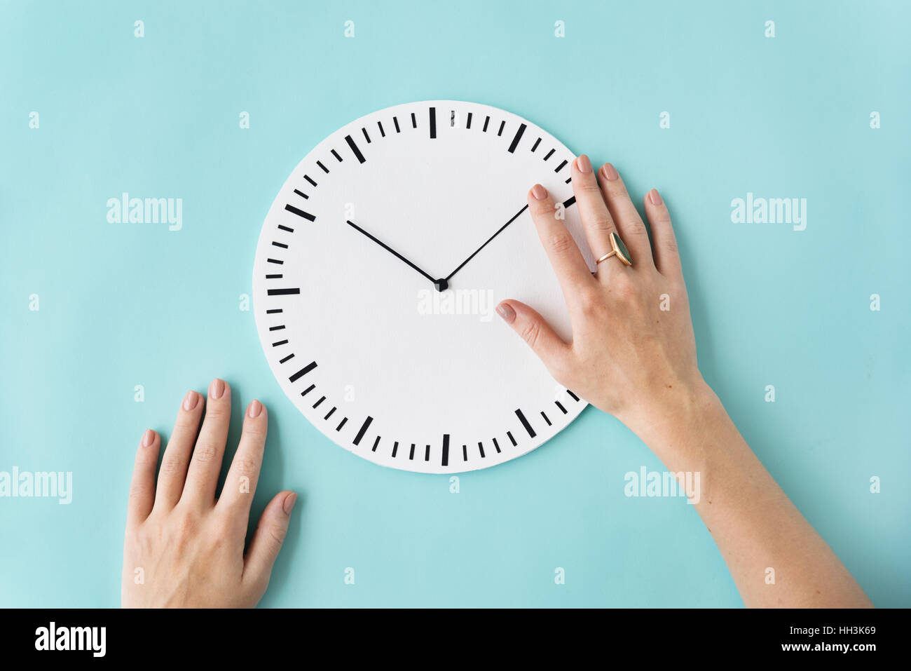 Clock Time Second Minute Hour Puntual Circle Concept Stock Photo - Alamy